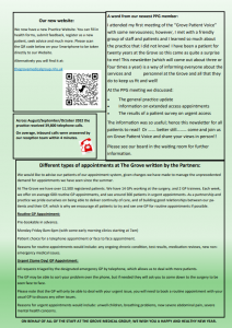Practice Newsletter - The Grove Medical Group